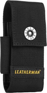 leatherman, premium nylon snap sheath with pockets fits 4″ multitools, medium