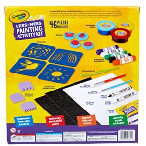 Crayola Less Mess Painting Activity Kit (46pcs), Kids Art Set, Washable Kids Paints, Gifts for Kids, Ages 4+