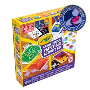 Crayola Less Mess Painting Activity Kit (46pcs), Kids Art Set, Washable Kids Paints, Gifts for Kids, Ages 4+