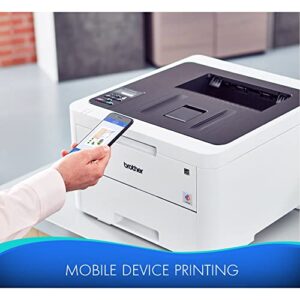 Brother HL-L32 30CDW Compact Digital Color Laser Printer, LCD, 25ppm, 250-sheet, with Wireless and Duplex Printing, Durlyfish USB Printer Cable