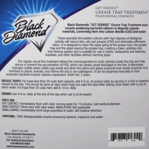 Black Diamond Stoneworks GET SERIOUS Grease Trap Treatment and Odor Control 1-G AND Restaurant Bio-Deodorizing Floor Cleaner Heavy Duty Commercial Concentrated Enzyme Degreaser, Odor Eliminator 1-G