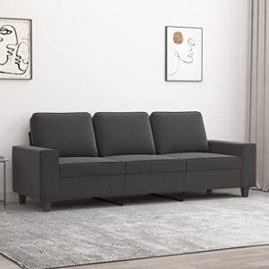 vidaxl 3-seater sofa dark gray 70.9″ microfiber fabric