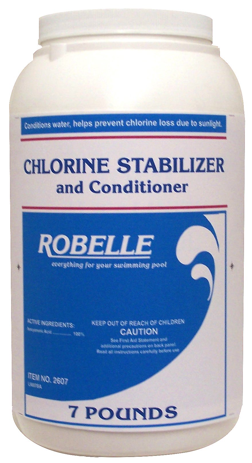 Robelle 2607 Chlorine Stabilizer and Conditioner for Swimming Pools, 7-Pound