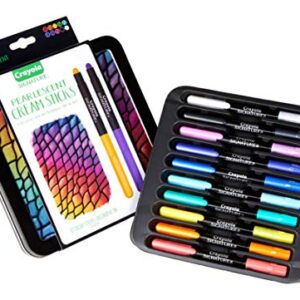 Crayola Pearlescent Cream Sticks & Case, Oil Pastel Alternative, Gift Set, 10 Count