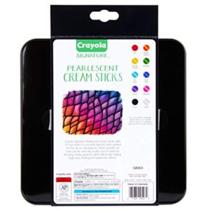 Crayola Pearlescent Cream Sticks & Case, Oil Pastel Alternative, Gift Set, 10 Count