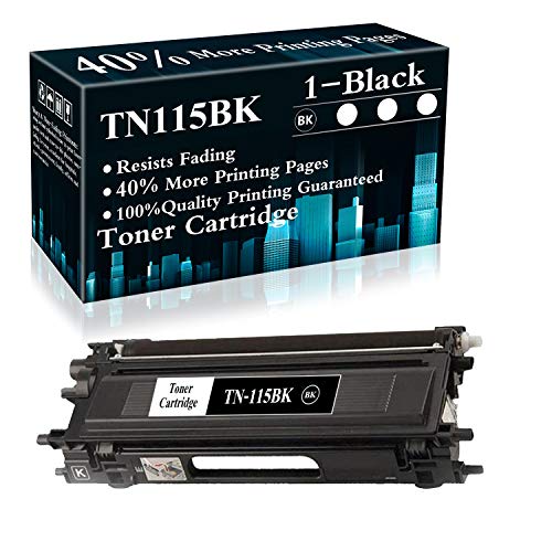 1 Black TN115 TN115BK Compatible Toner Cartridge Replacement for Brother HL-4070CDW 4040CN 4040CDW 4050CDN MFC-9440CN 9840CDW 9450CDN DCP-9040CN 9045CDN 9042CDN Printer,Sold by TopInk