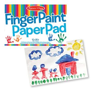 Melissa & Doug Finger Paint Paper Pad (12 x 18 inches) - 50 Sheets, 2-Pack - Kids Art Supplies, Fingerpaint Paper For Toddlers And Kids