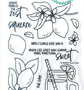 Avery Elle Clear Stamp Set 4"X6"-Be Zesty -AE2221