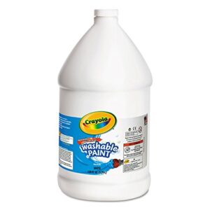 crayola 542128053 washable paint, white, 1 gal (cyo542128053)