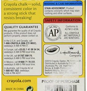 Crayola Chalk, Assorted Colors, 12 Sticks Per Box