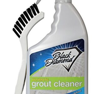 Black Diamond Stoneworks ULTIMATE GROUT CLEANER: Best Cleaner for Tile, Ceramic, Porcelain, Marble Acid-free Safe Deep Cleaner & Stain Remover for Even the Dirtiest Grout. (1-Quart/1-Brush/ 1-Gallon)