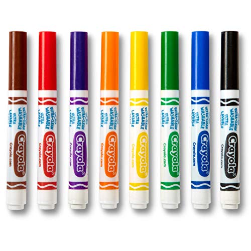 Crayola Ultra-Clean Washable Markers, Broad Line, 8 Count