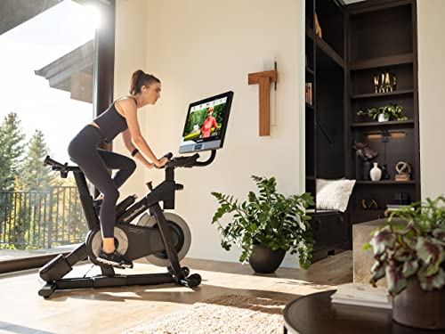 NordicTrack Commercial S27i Studio Cycle with 27” HD Touchscreen for Interactive Studio & Global Workouts, 30-Day iFIT Family Membership Included