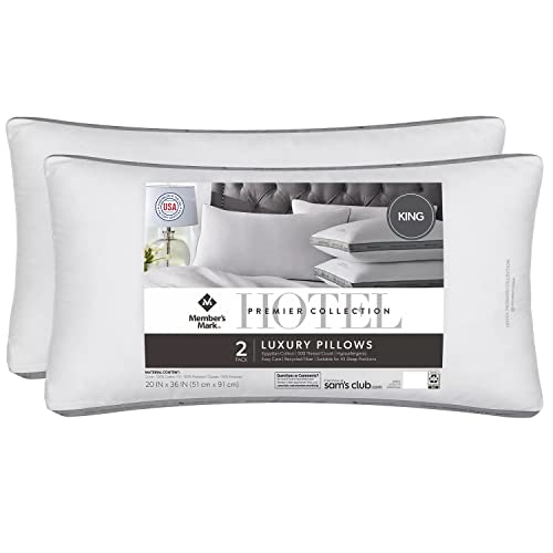 Member's Mark Hotel Premier Collection Bed Pillows, King (Pack of 2)