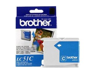 brother lc-51 cyan oem inkjet cartridge, part # lc51c