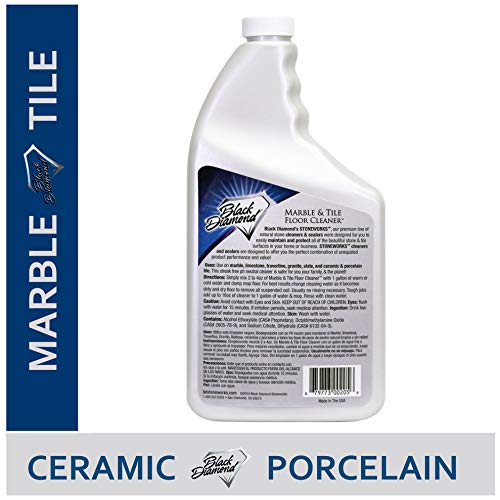 Black Diamond Stoneworks Marble & Tile Floor Cleaner 1-Quart AND ULTIMATE GROUT CLEANER 1-Quart AND Granite Counter Cleaner 1-Quart.