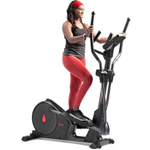 sunny health & fitness elliptical exercise machine trainer with optional exclusive sunnyfit® app and enhanced bluetooth connectivity – sf-e3912smart