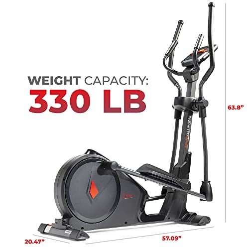 Sunny Health & Fitness Elliptical Exercise Machine Trainer with Optional Exclusive SunnyFit® App and Enhanced Bluetooth Connectivity - SF-E3912SMART