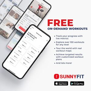 Sunny Health & Fitness Elliptical Exercise Machine Trainer with Optional Exclusive SunnyFit® App and Enhanced Bluetooth Connectivity - SF-E3912SMART