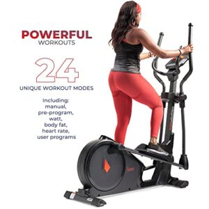 Sunny Health & Fitness Elliptical Exercise Machine Trainer with Optional Exclusive SunnyFit® App and Enhanced Bluetooth Connectivity - SF-E3912SMART