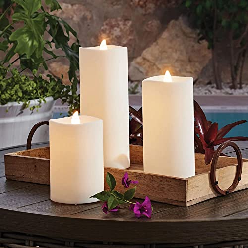 Member's Mark 3-Pack Outdoor Flameless Candle, Ivory