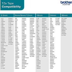 Brother TZe-241 3/4in Labeling Tape (26.2ft, Black on White)