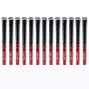 golf pride new decade multicompound (mcc) 0.600 red 13 piece golf grip bundle