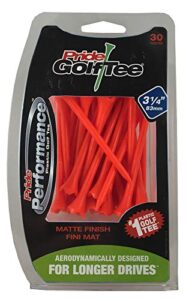 pride golf tee unisex adult 30 count golf tees, orange, 3.25 us