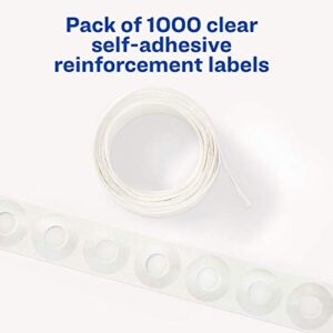 Avery Self-Adhesive Hole Reinforcement Stickers, 1/4" Diameter Hole Reinforcement Labels,1,000 Labels & Self-Adhesive Hole Reinforcement Stickers, 1/4" Diameter Hole Reinforcement Labels, 280 Labels