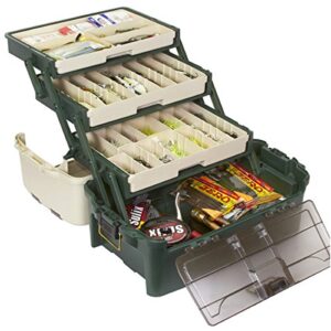 plano hybrid hip tackle system, one size, white and green, premium tackle storage with removable drawers, fits stowaway utility boxes, storage for fishing