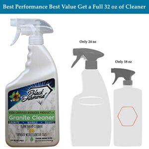 Black Diamond Stoneworks Granite Sealer to Seal and Protect (Pint) and USDA Certified BioBased Granite Cleaner (Quart) Bundle. Use on Granite, Quartz, Marble, Countertops.