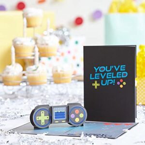 Lovepop Level Up Gamer Birthday Pop Up Card – Greeting Card for Gamer Boys – Birthday Card for Teenage Minecraft Boy 5 x 7”