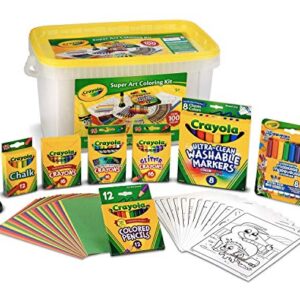 Crayola Super Art Coloring Kit, Arts & Crafts Gift for Girls & Boys, Styles Vary, 100+ Pcs [Amazon Exclusive]