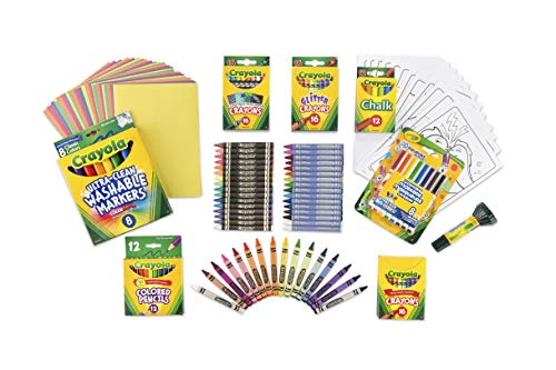 Crayola Super Art Coloring Kit, Arts & Crafts Gift for Girls & Boys, Styles Vary, 100+ Pcs [Amazon Exclusive]