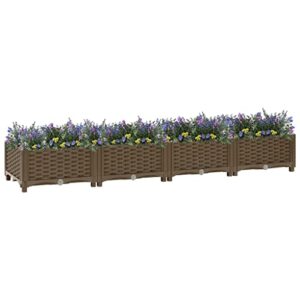 vidaxl raised bed 63″x15.7″x9.1″ polypropylene