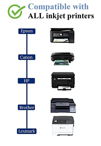 Black 250ml Pigment Refill Ink Bottles Compatible for Canon HP Brother Lexmark Inkjet Printers Refillable Cartridge CISS CIS System