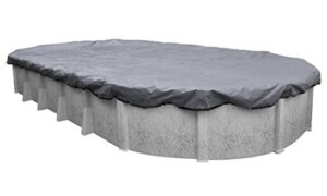 pool mate 301632-4-pm 20-year premium winter oval above-ground pool cover, 16 x 32-ft, dove gray