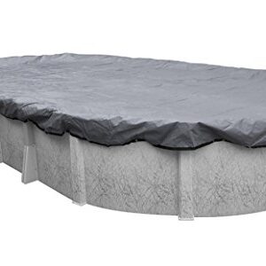 Pool Mate 301632-4-PM 20-Year Premium Winter Oval Above-Ground Pool Cover, 16 x 32-ft, Dove Gray