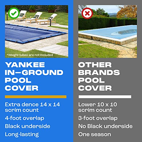 Pool Cover for 20x40 ft Rectangular Pool: Extra Thick & Durable Inground Pool Cover |Sapphire Series of Premium Cold- and UV-Resistant Pool Cover | In-Ground Pool Protection | by Yankee