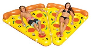 swimline inflatable pizza slice swimming pool float, 2-pack