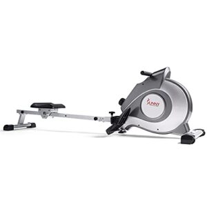 Sunny Health & Fitness Magnetic Rowing Machine Rower with LCD Monitor & Extended Slide Rail - SF-RW5515