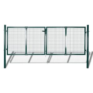 vidaXL Fence Gate Steel 120.5"x68.9" Green