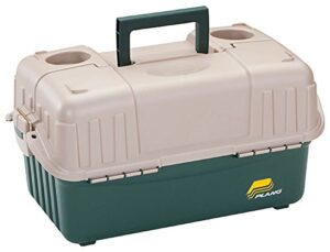 frabill plano hip roof tackle box w/6 trays – green/sandstone