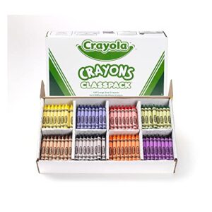 crayola crayon classpack, large crayons, 400ct, bulk crayons for classroom, school supplies for teachers