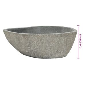 vidaXL Basin River Stone Oval 14.9"-17.7"