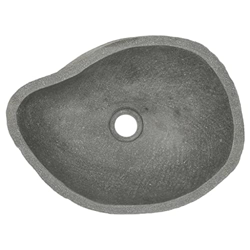 vidaXL Basin River Stone Oval 14.9"-17.7"