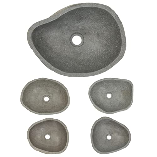 vidaXL Basin River Stone Oval 14.9"-17.7"