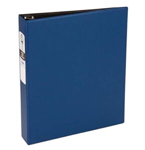 avery economy 3 ring binder, 1.5″ round rings, 1 blue binder (03400)