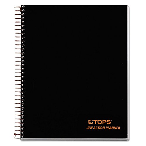 TOPS Products Journal Notetaking Planner, Wirebound, Ruled, 8-1/2"x6-3/4", Black (TOP63827) , White