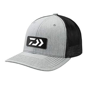 fishing cap trucker embroidered grey and black logo